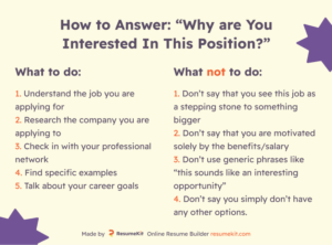 How to Answer: “Why are You Interested In This Position?”