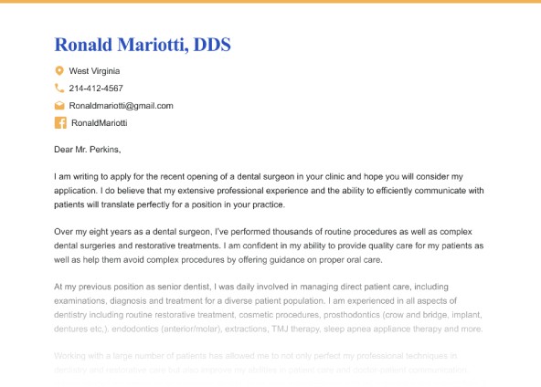 Dentist Cover Letter Example and Advice from HR Pros
