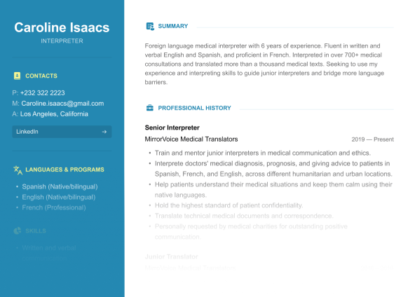 How to Write an Effective Interpreter Resume
