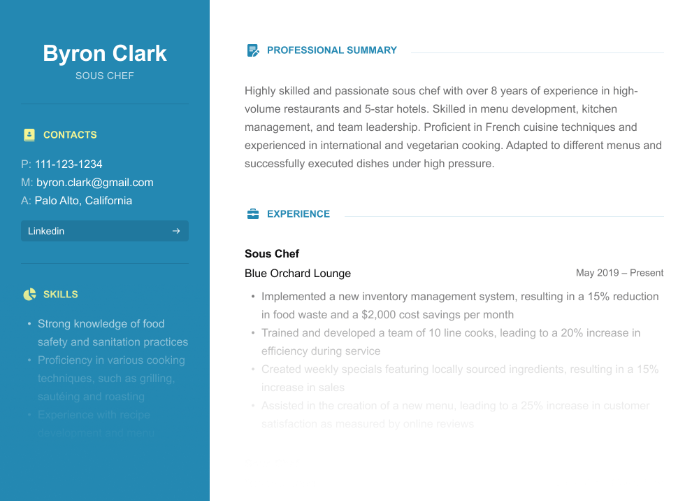 How to Write a Winning Sous Chef Resume